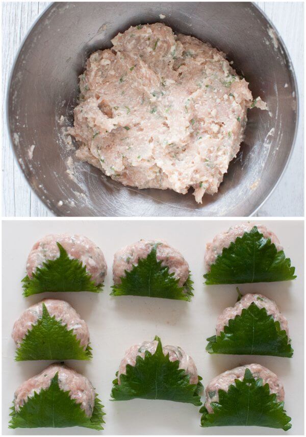 Chicken Patties Wrapped in Perilla - RecipeTin Japan