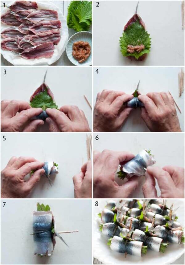 Stuffed Sardines with Perilla and Pickled Plum - RecipeTin Japan