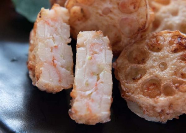 Deep Fried Lotus Root and Prawn Sandwiches (Renkon no Hasami Age ...