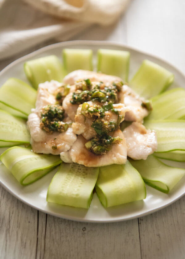 Crystal Chicken with Shallot and Ginger Dressing - RecipeTin Japan