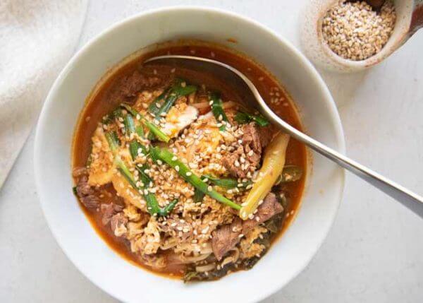 Korean Beef Soup with Rice (Japanese-style Gukbap) - RecipeTin Japan