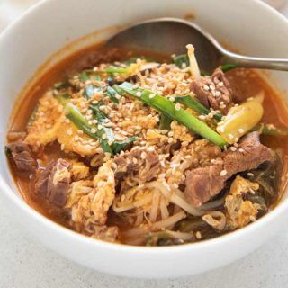 Korean Beef Soup with Rice (Japanese-style Gukbap) - RecipeTin Japan