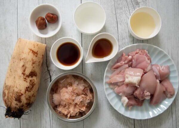 Sautéed Lotus Roots and Chicken with Pickled Plum and Bonito Flakes ...