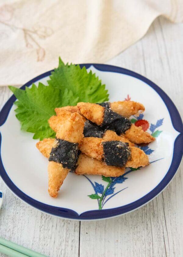 Fried Chicken Tenders Wrapped in Nori (Chicken Isobe-age) - RecipeTin Japan