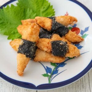 Fried Chicken Tenders Wrapped in Nori (Chicken Isobe-age) - RecipeTin Japan