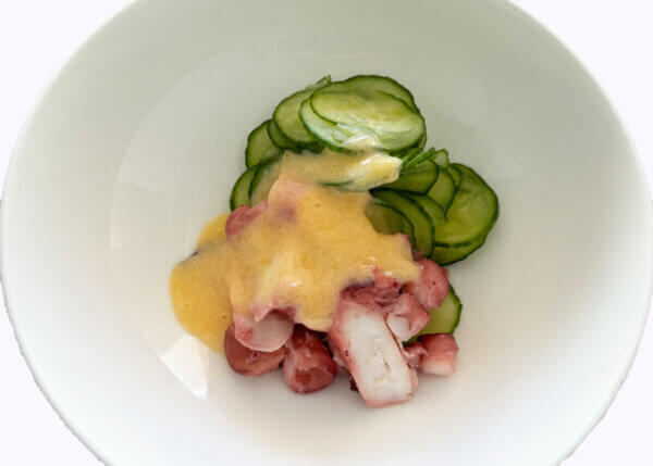 Asparagus and Prawns with Egg Yolk and Vinegar Dressing (Kimizu ...