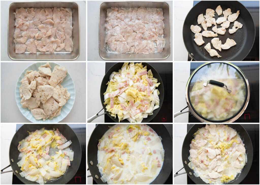 Chicken and Cabbage Simmered in Milk - RecipeTin Japan
